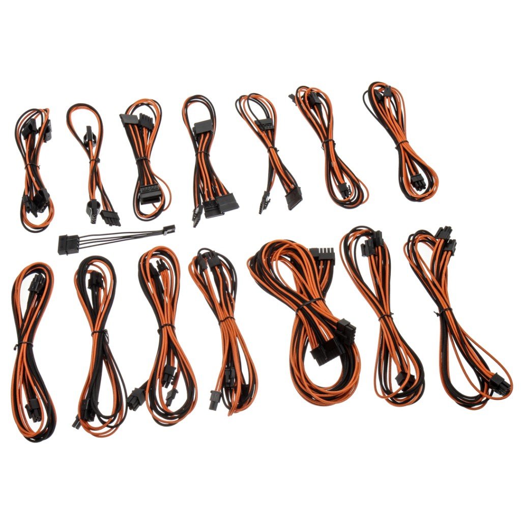 CableMod CM-Series ModFlex Cable Kit for Cooler Master V - BLACK / ORANGE