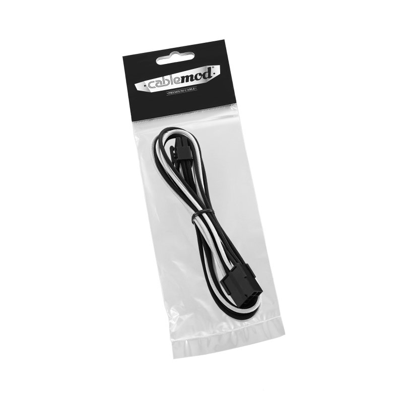 CableMod Classic ModFlex™ 8-pin PCI-e Extension 45cm - BLACK / WHITE