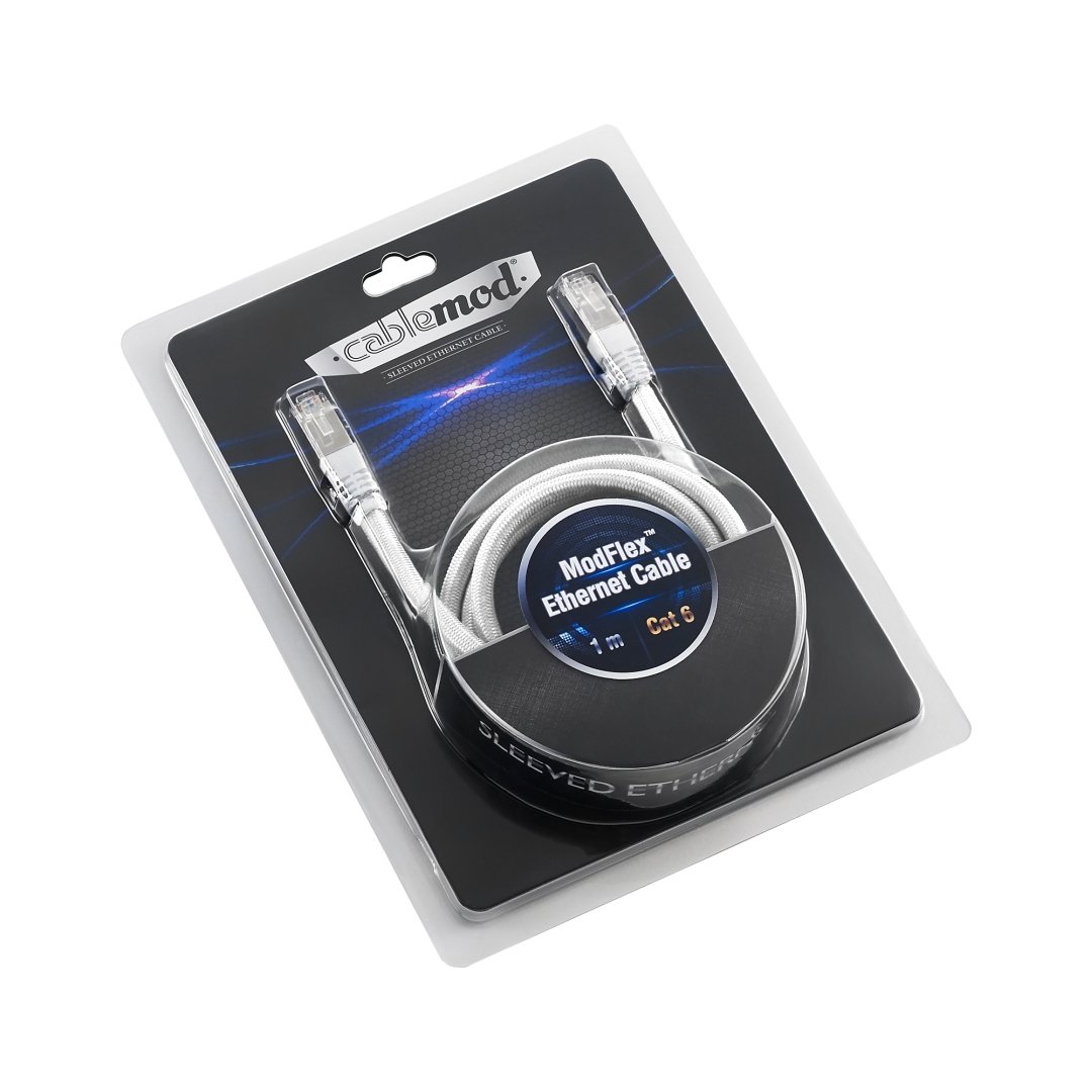 CableMod ModFlex™ Cat 6 Ethernet Cable - 1m - WHITE