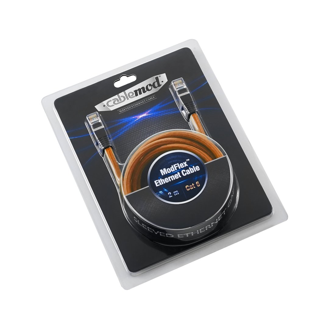 CableMod ModFlex™ Cat 6 Ethernet Cable - 2m - ORANGE