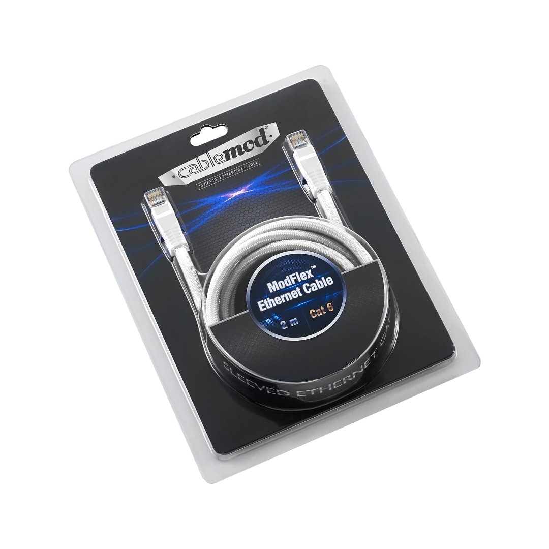 CableMod ModFlex™ Cat 6 Ethernet Cable - 2m - WHITE