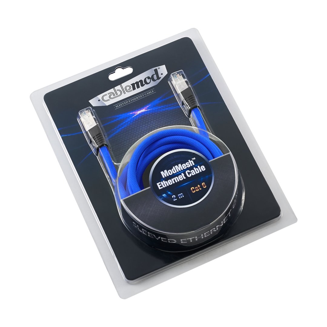 CableMod ModMesh™ Cat 6 Ethernet Cable - 2m - BLUE