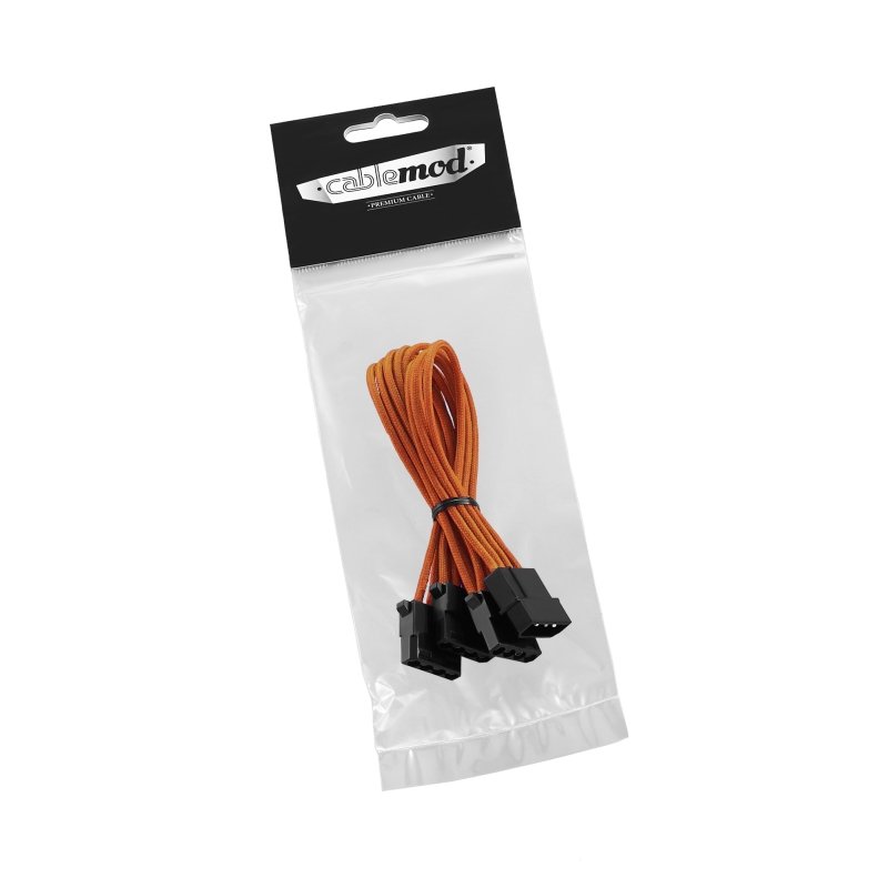 CableMod ModFlex™ Molex to 3 x Molex Adapter 30cm - ORANGE