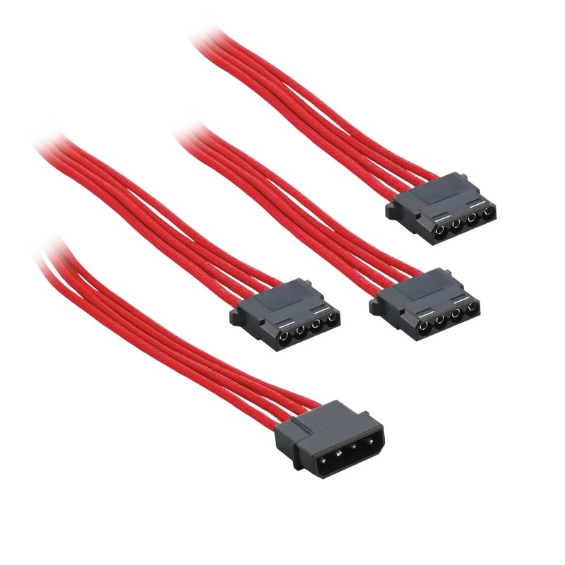 CableMod ModFlex™ Molex to 3 x Molex Adapter 30cm - RED