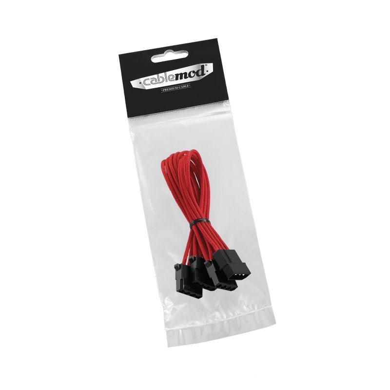 CableMod ModFlex™ Molex to 3 x Molex Adapter 30cm - RED