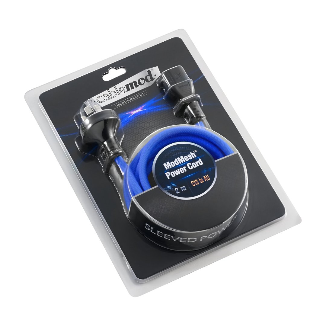 CableMod ModMesh™ Power Cord - C13 to AU Plug - 2m - BLUE