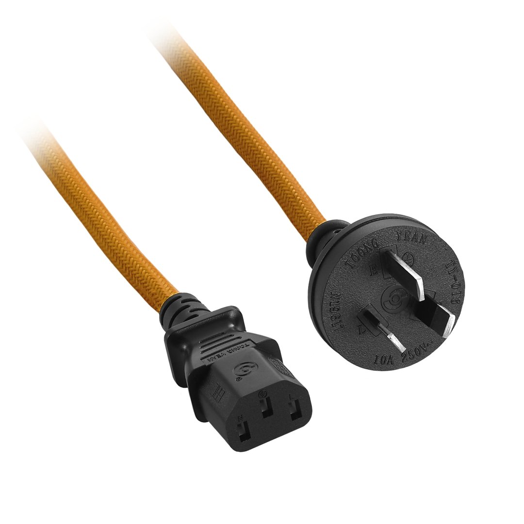 CableMod ModMesh™ Power Cord - C13 to AU Plug - 2m - ORANGE