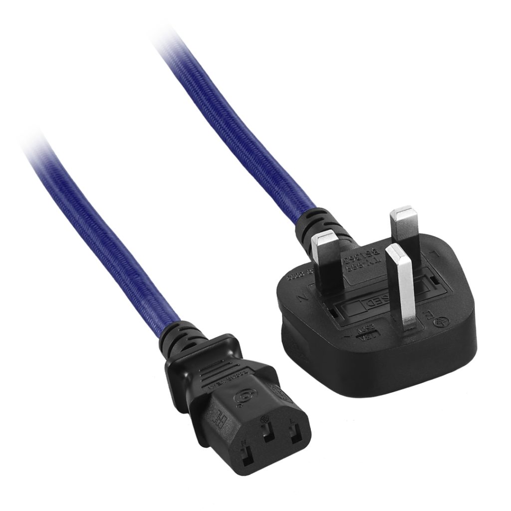 CableMod ModMesh™ Power Cord – C13 to NA Plug – 2m – BLUE – CableMod