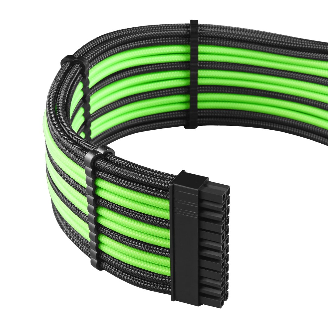 CableMod PRO ModMesh Cable Extension Kit - BLACK / LIGHT GREEN