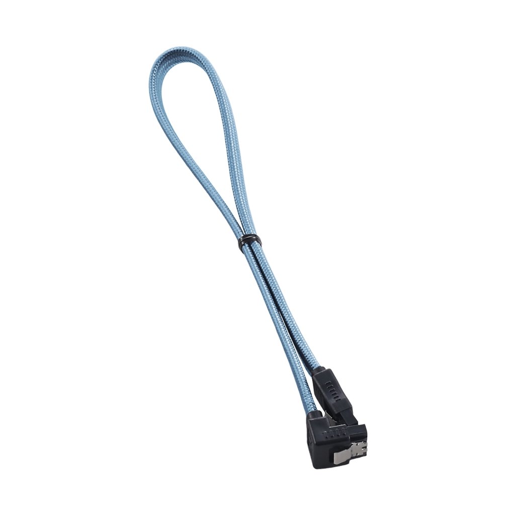 CableMod ModFlex Right Angle SATA 3 Cable 30cm - Light Blue