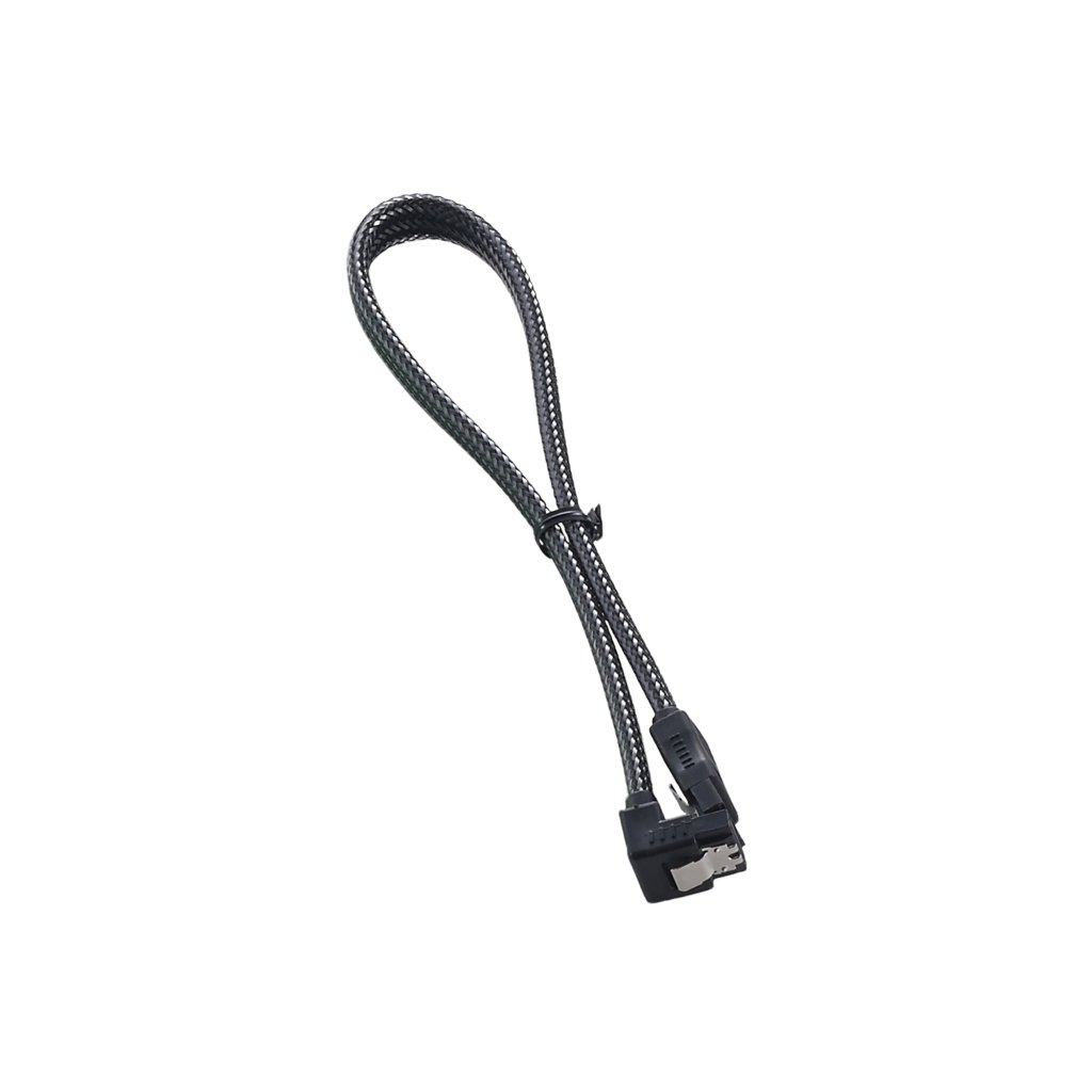 CableMod ModMesh Right Angle SATA 3 Cable 30cm - Carbon