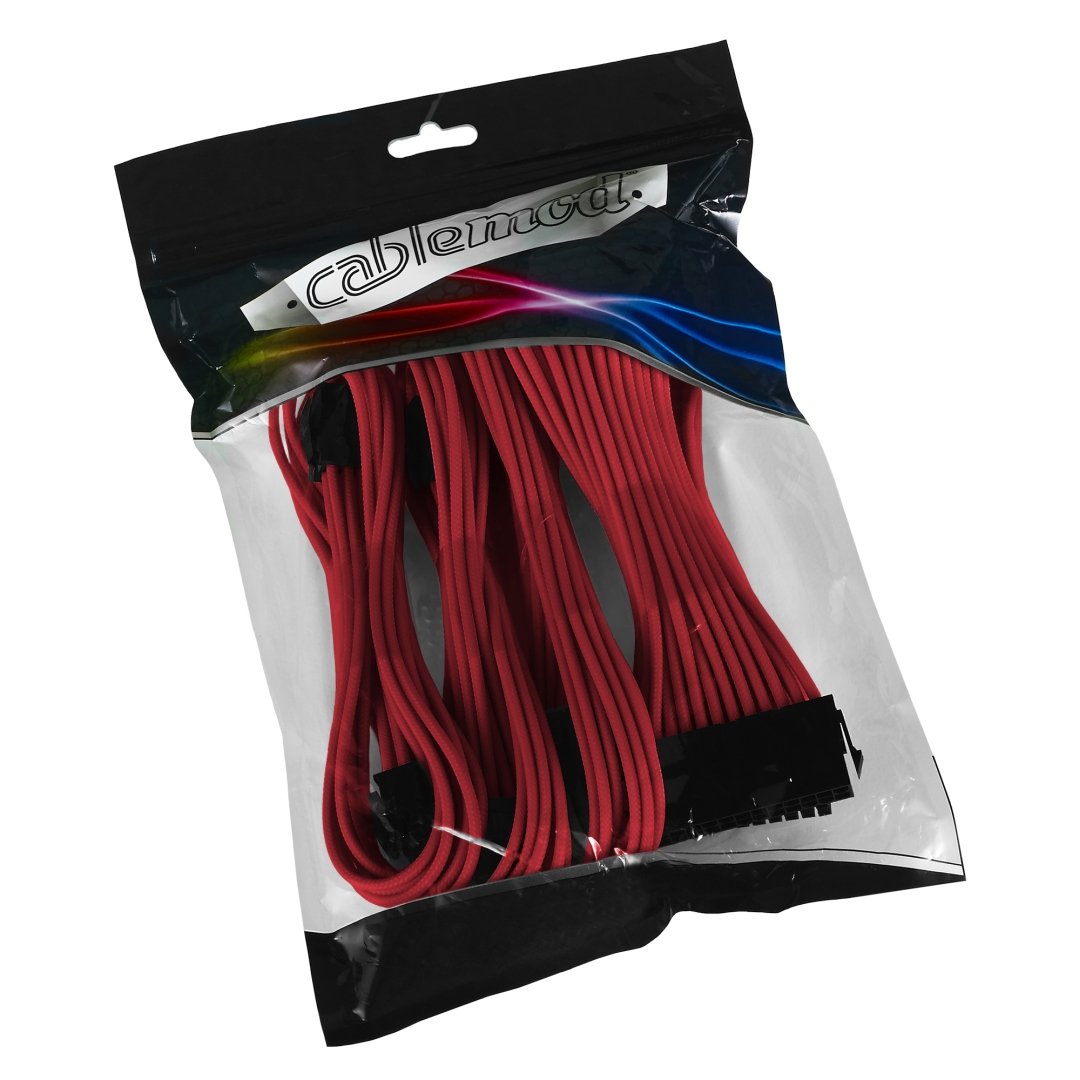 CableMod Classic ModMesh Basic Cable Extension Kit - Dual 6+2 Pin Series - Red