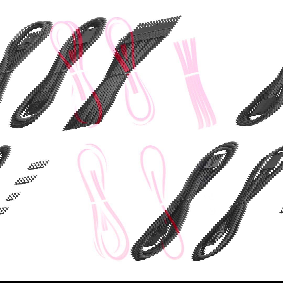 CableMod PRO ModFlex Cable Extension Kit - 8+6 Series - BLACK / RED