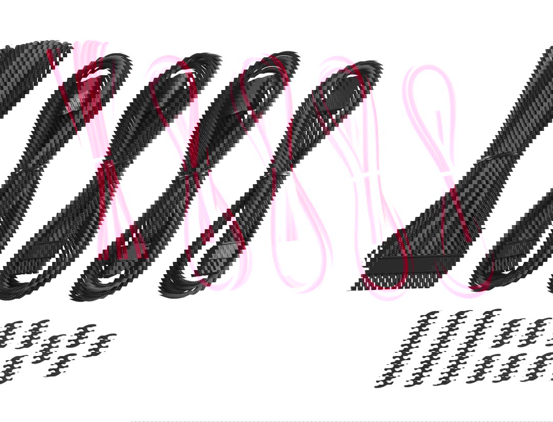 CableMod Classic ModMesh Cable Extension Kit - 8+6 Series - BLACK / RED