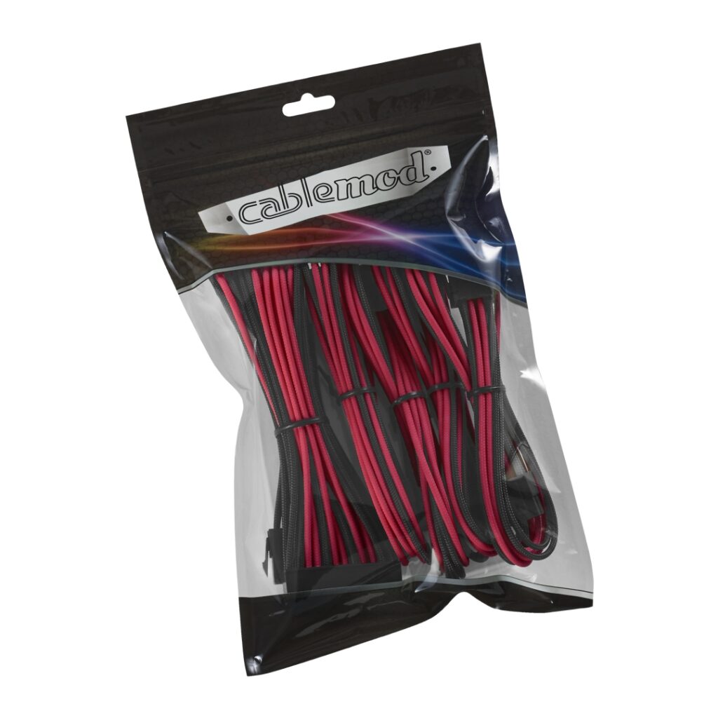 CableMod Classic ModMesh Cable Extension Kit - 8+8 Series - BLACK / RED