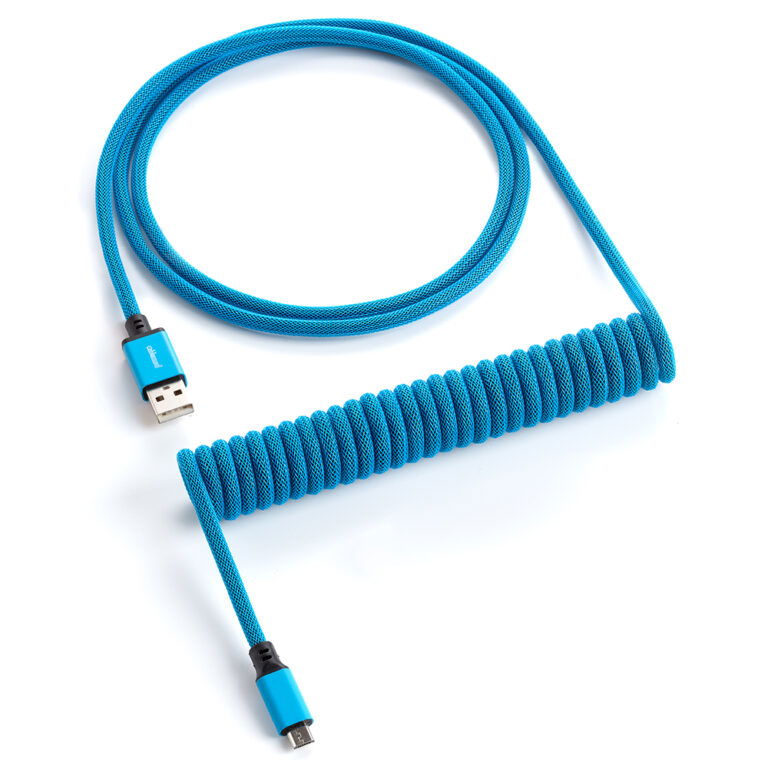 CableMod Classic Coiled Keyboard Cable (Spectrum Blue, USB A to Micro ...